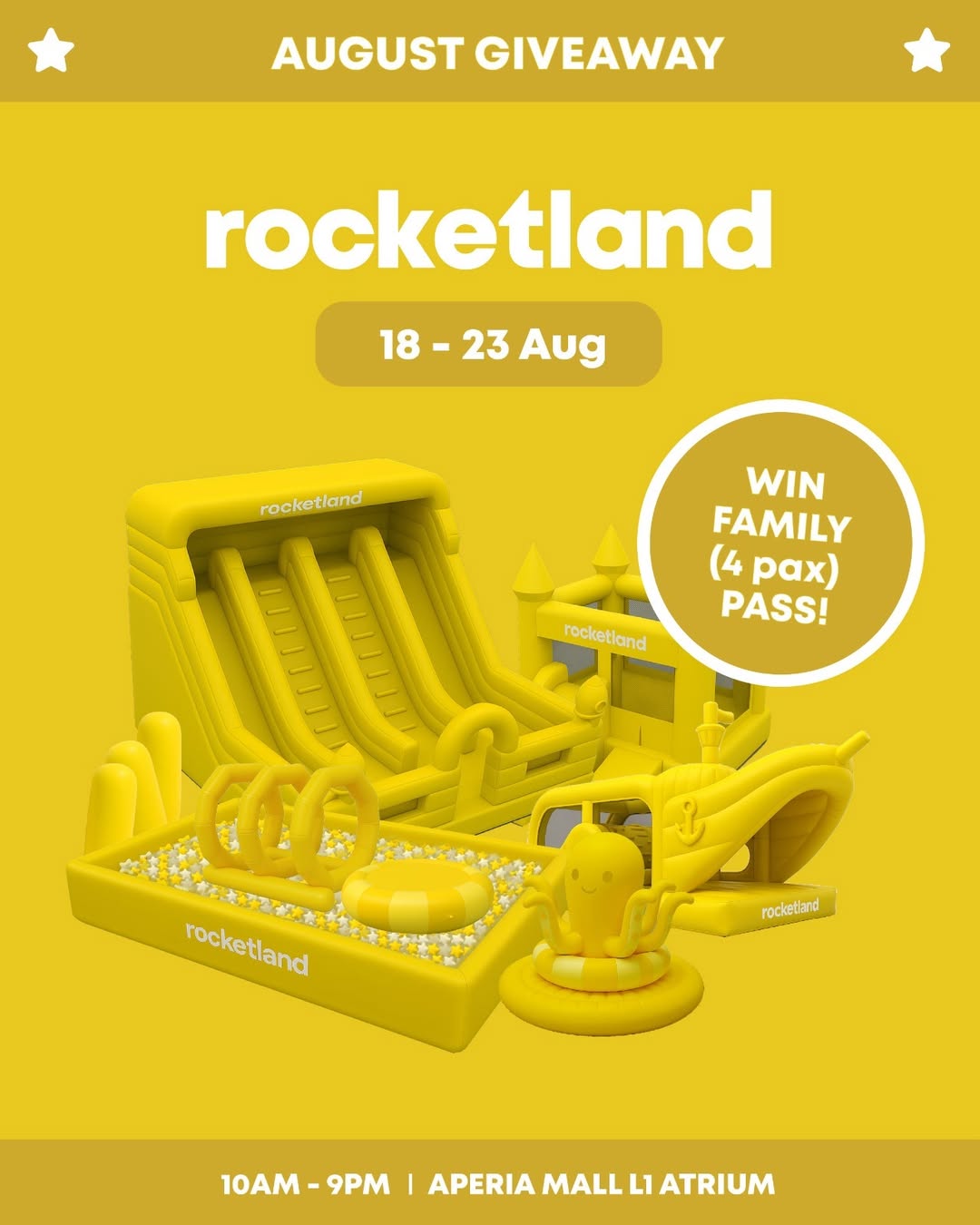 Aperia Mall: Win Rocketland Family Passes (5 Winners!) | Aperia Mall News